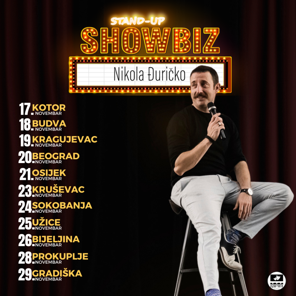 Nikola Đuričko stand up Showbiz – novembar | scena asm